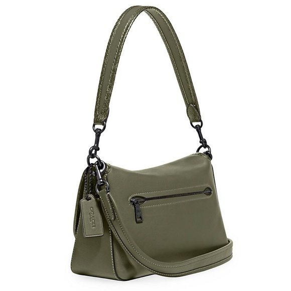 Coach | Bags | Coach Soft Tabby Snaketrim Leather Shoulder Bag In Army ...